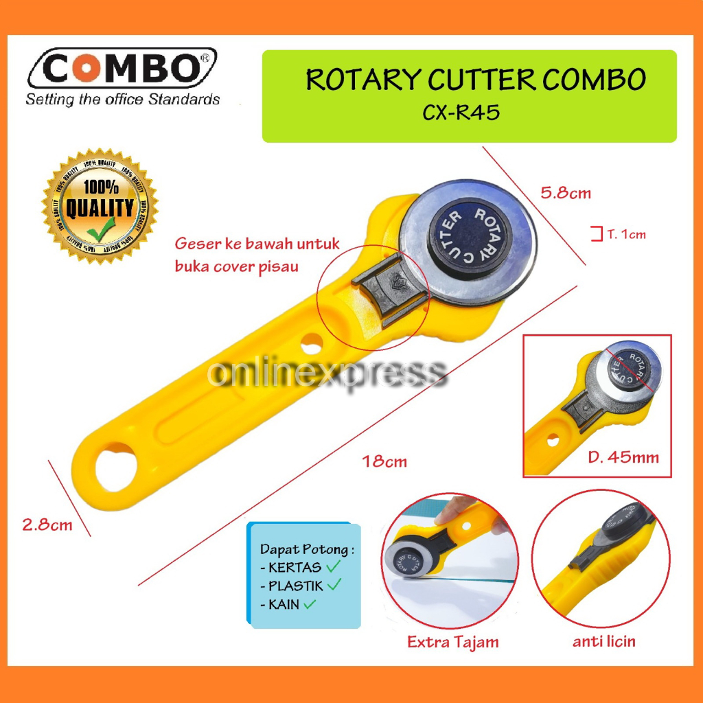 Jual Alat Pemotong Kertas Rotary CX-R45 / Rotary Cutter / Pisau Putar ...