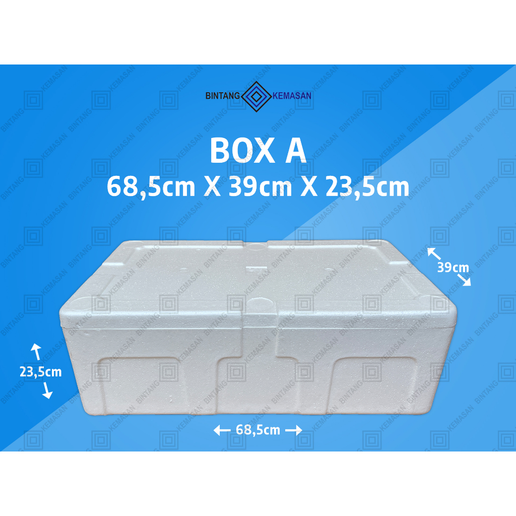 Jual Styrofoam Box GF 38 Liter 68,5 x 39 x 23,5cm/Box Ikan/Box Foam/Box ...