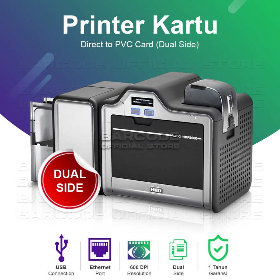 Jual Printer PVC ID Card Fargo HDP5600 Dual Side Printing Siap Pakai ...