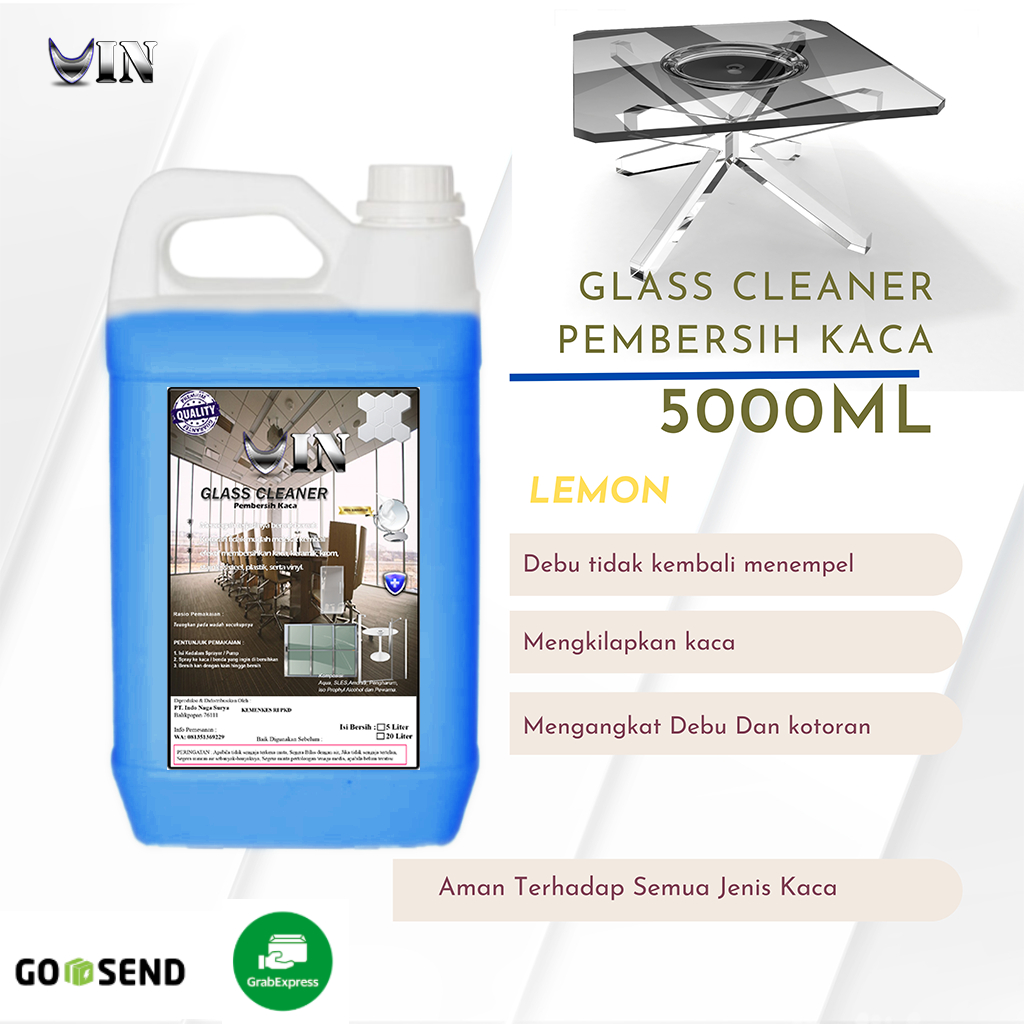 Jual Glass Cleaner / Pembersih Kaca 5 liter/ Sabun Hotel / Cling ...