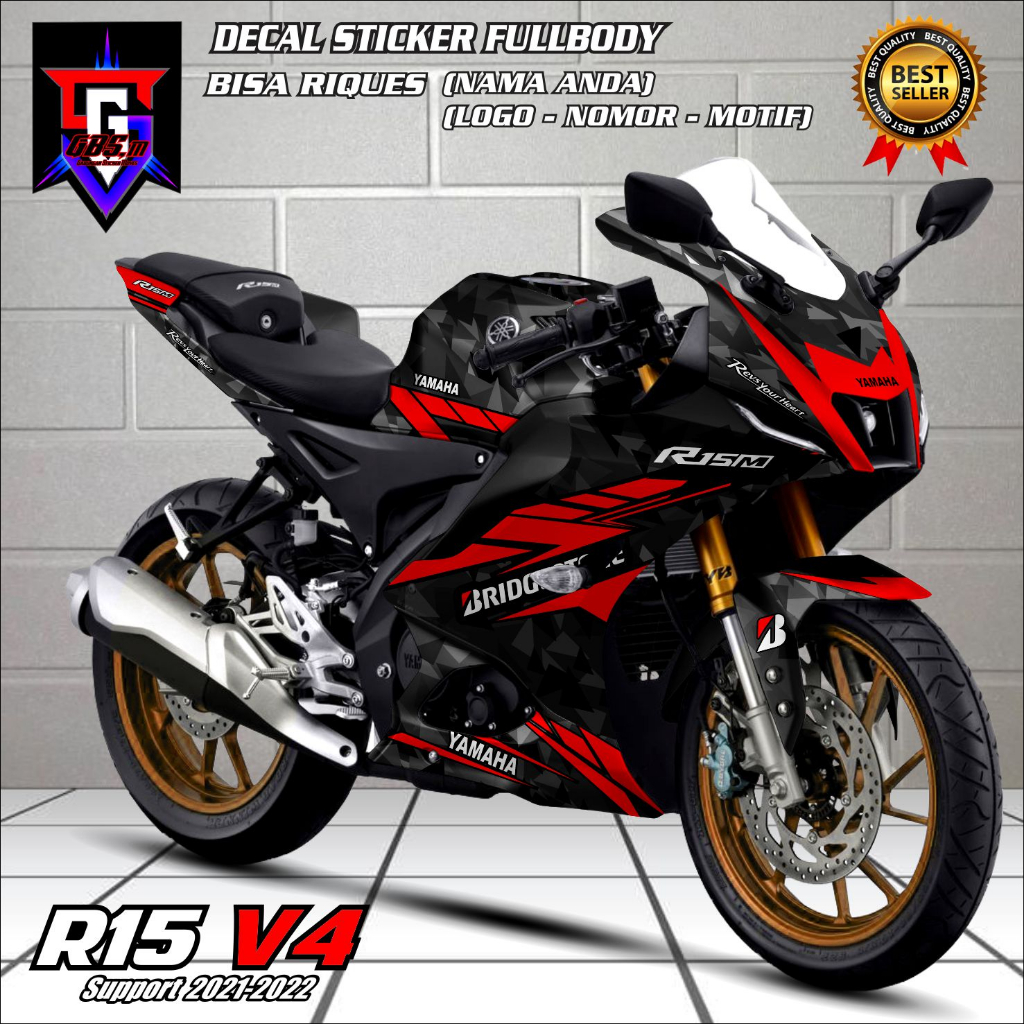 Jual Decal Stiker R15 V4 Full Body Stiker Yamaha R15 V4 Desain Terbaru ...