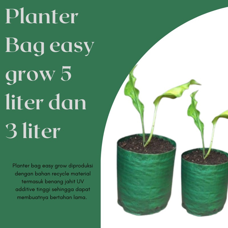 Jual easy grow planter bag 3 liter dan 5 liter,planterbag easy grow ...