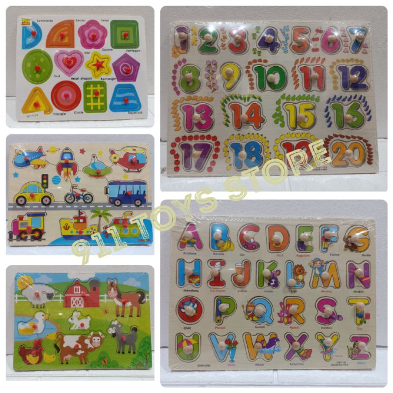 Jual MAINAN EDUKASI ANEKA JENIS PUZZLE KAYU / PUZZLE ANGKA / PUZZLE ...
