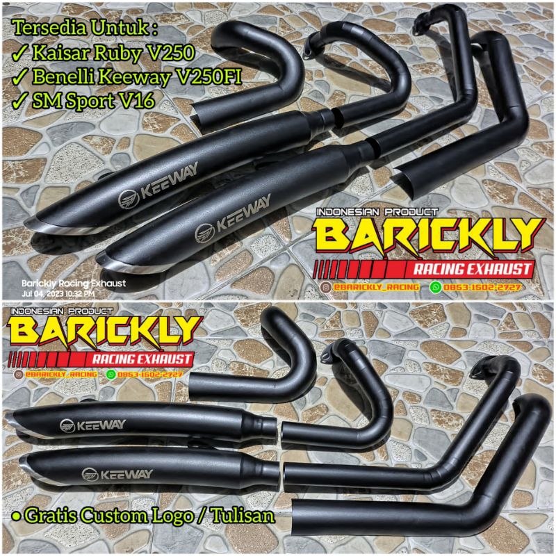Jual Knalpot Custom SM Sport V16 Kaisar Ruby V250 Benelli Keeway V250FI ...