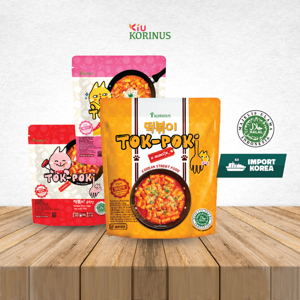 Jual PROMO PAKET LENGKAP Korinus K - Bunsik Tokpoki Spicy, Spicy Cheese ...