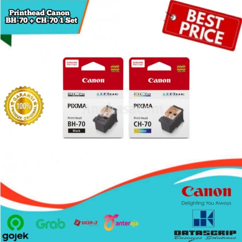 Jual Paket Canon Printhead BH-70 Black + CH-70 Color 1 Set Original ...