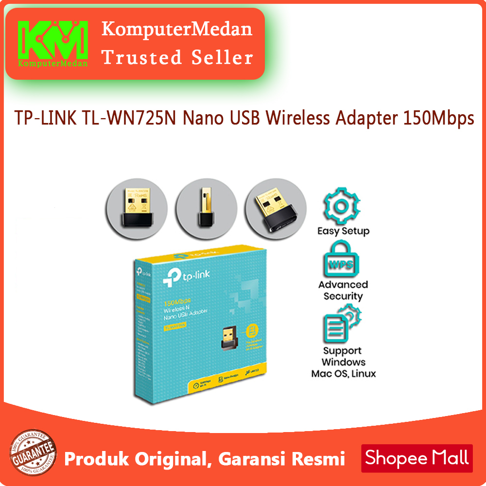 Jual TP-LINK TL-WN725N Nano USB Wireless Adapter 150Mbps Wireless N ...