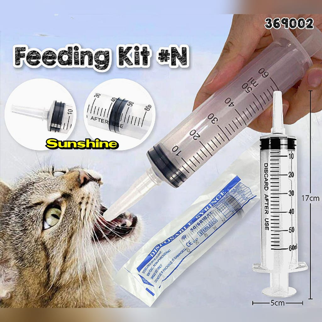 Jual Suntikan Feeding Kit #N 60ml Tanpa Jarum Anjing Kucing - Syringe ...