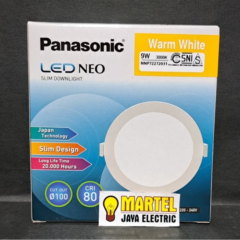 Jual Lampu downlight led panel panasonic IB bulat neo slim 9 watt ...