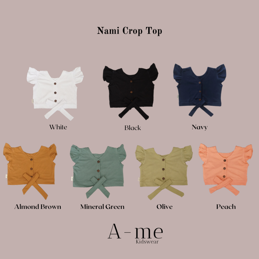 Jual Nami Crop Top atasan casual anak umur (1-8thn) | Shopee Indonesia