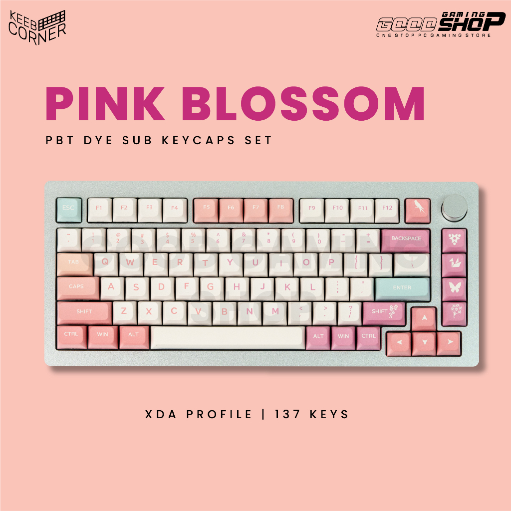 Jual KC Keycaps Pink Blossom XDA 133 Keys | Shopee Indonesia
