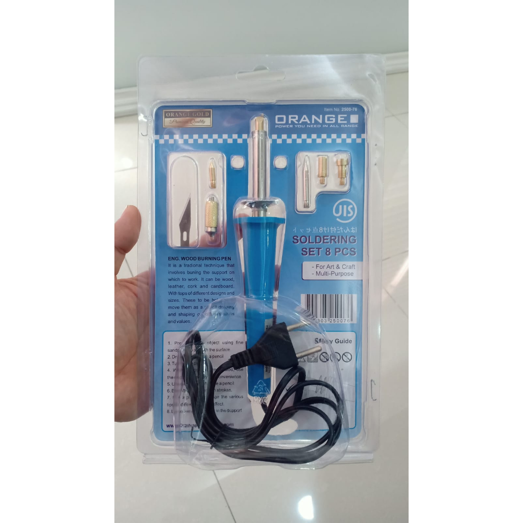 Jual ORANGE Solder Listrik Set 8 pcs Alat Patri Elektrik Soldering Iron ...