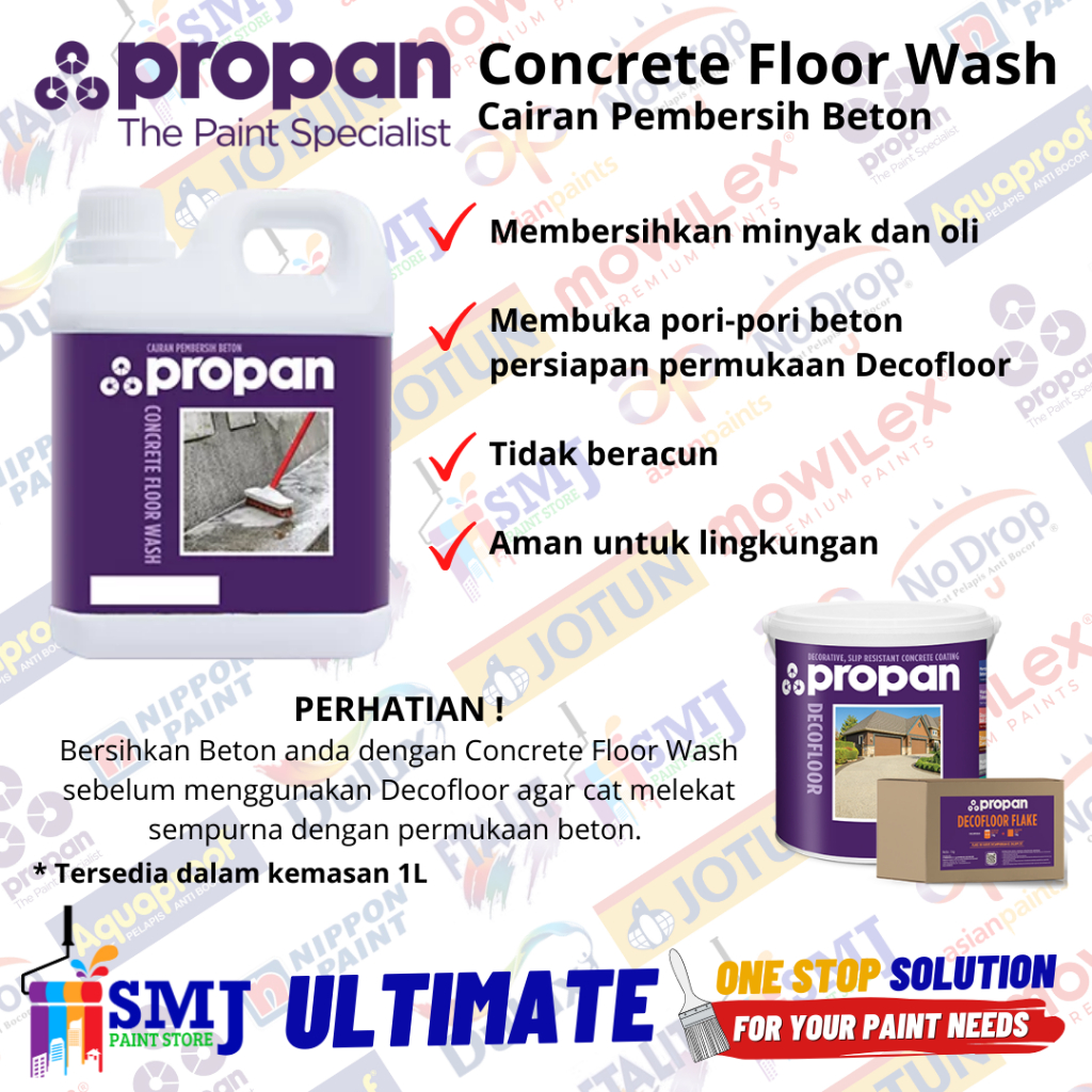 Jual Cairan Pembersih Beton PROPAN CONCRETE FLOOR WASH 1L | Shopee ...