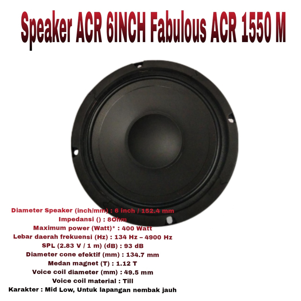 Jual Speaker ACR 6Inch Array 1550 M FABULOUS ACR 6 Inch | Shopee Indonesia