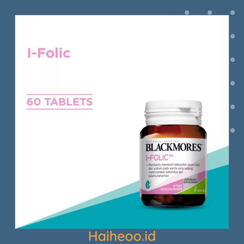 Jual Blackmores I-Folic 1 Tablet Sehari Mengandung Asam Folat & Yodium ...