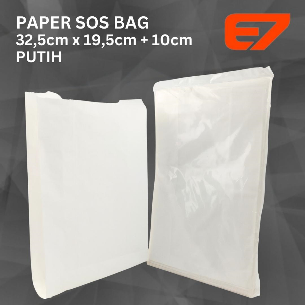Jual Paper SOS Bag Putih - Kantong Kertas - Food Paper Bag - (50pcs ...