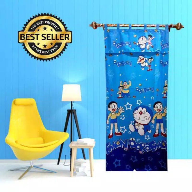 Jual Hordeng Pintu Karakter Doraemon L80cm x T200cm | Shopee Indonesia