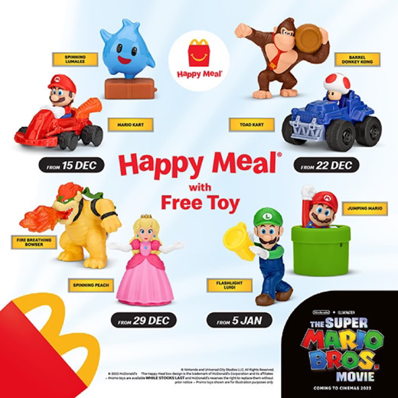 Jual Mainan McD/Mainan Happy Meal Super Mario | Shopee Indonesia