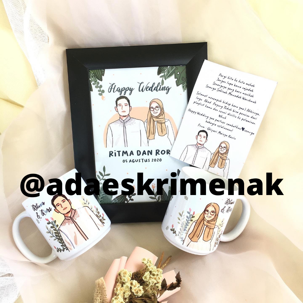 Jual Kado Pernikahan / Hadiah Pernikahan / Kado Unik Pernikahan / Mug ...