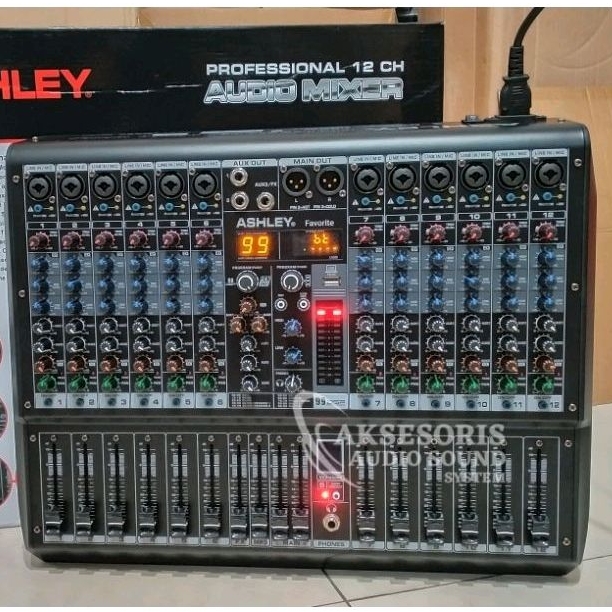 Jual Mixer ASHLEY Favorite 12 Efek Digital Reverb 99dsp USB Bluetooth Player Original Produk ...