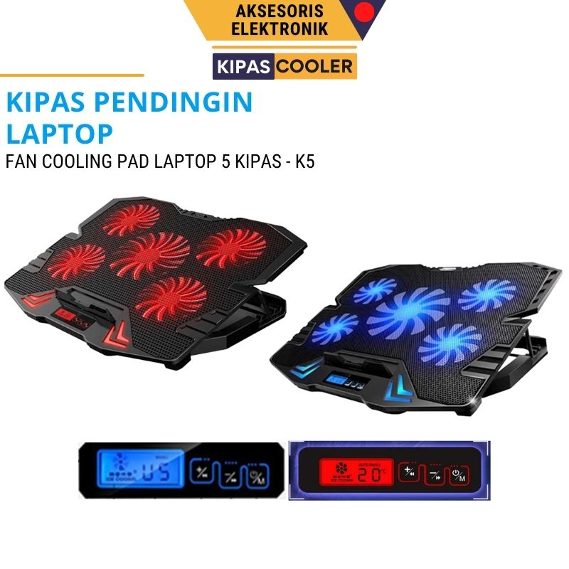 Jual Kipas Pendingin Laptop Cooling Pad Laptop 12 - 16 inch GEAR SPEED ...