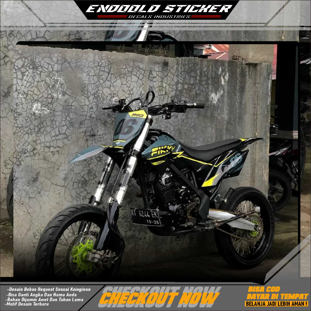 Jual PRODUCT DECAL STIKER MOTOR KAWASAKI KLX DTRACKER SIMPLE KEREN BISA ...