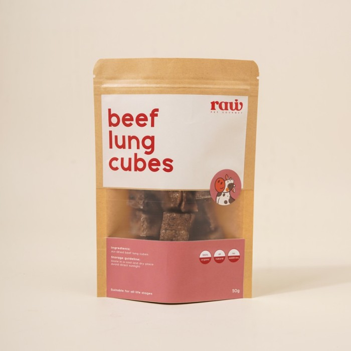 Jual RAW Pet Gourmet BEEF LUNG CUBES / Paru Sapi Kering / Snack Anjing ...
