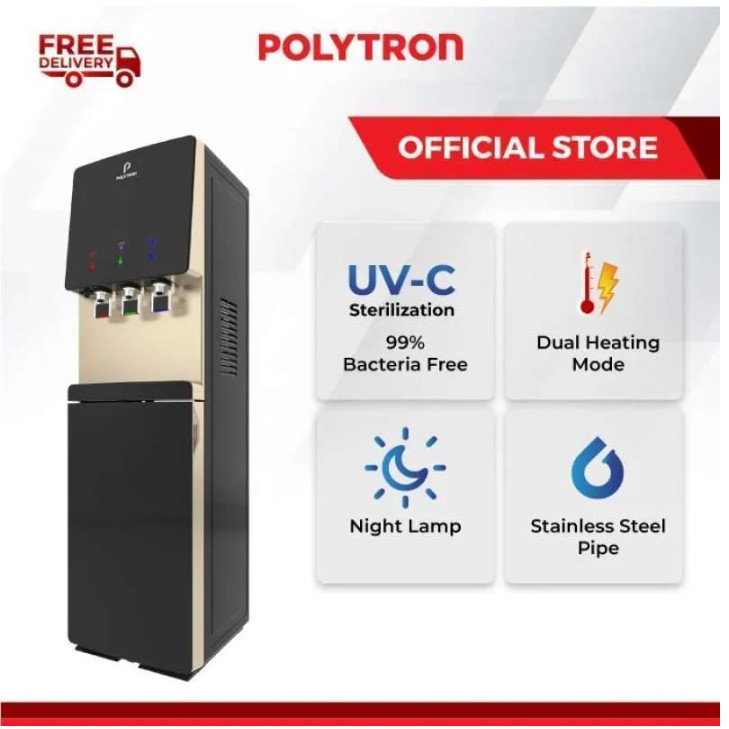 Jual POLYTRON PWC 778UV Dispenser Galon Bawah Hydra UV Light | Shopee Indonesia