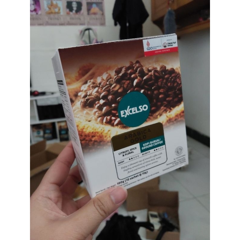 Jual Kopi Excelso Arabica Gold single serving 100Gr | Shopee Indonesia