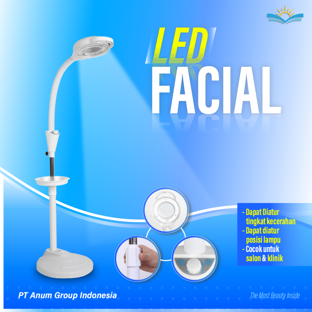 Jual Lampu Facial Led Roda Fleksibel Alat Klinik Kecantikan Dokter Gigi ...