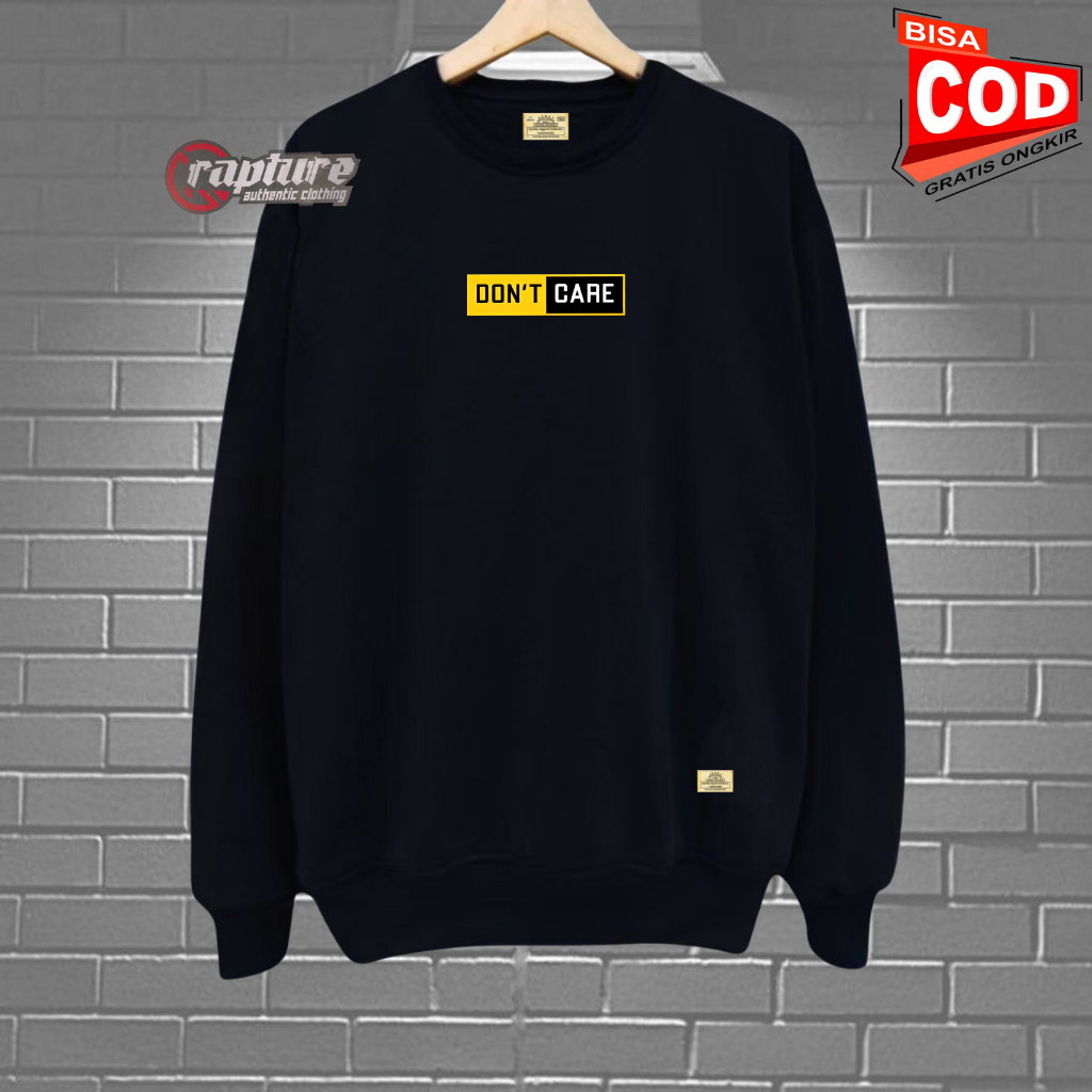 Jual Switer Cowok Oversize Black List Dont Care Terbaru 2023 Basic ...