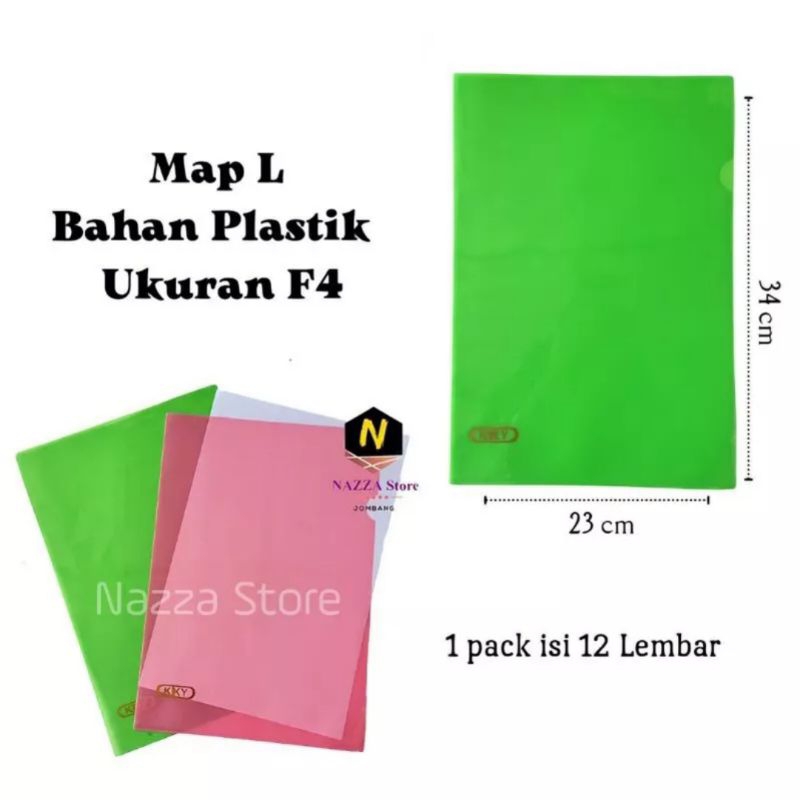 Jual Map L Plastik uk F4 1 pcs | Shopee Indonesia