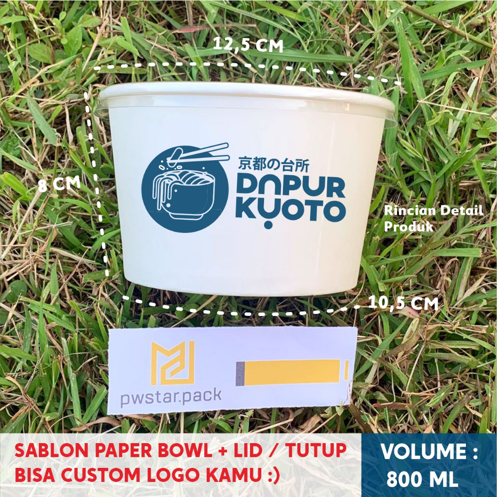 Jual SABLON CETAK PAPER BOWL 360ml 500ml 650ml 800ml HARGA SUDAH ...