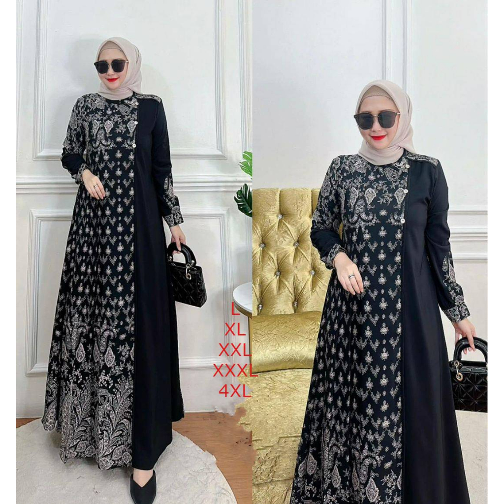 Jual Gamis Jumbo Elegan Size L XL XXL XXXL 4L | Shopee Indonesia