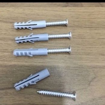 Jual viser m6 komplit+skrup wall plug with screw s6 | Shopee Indonesia