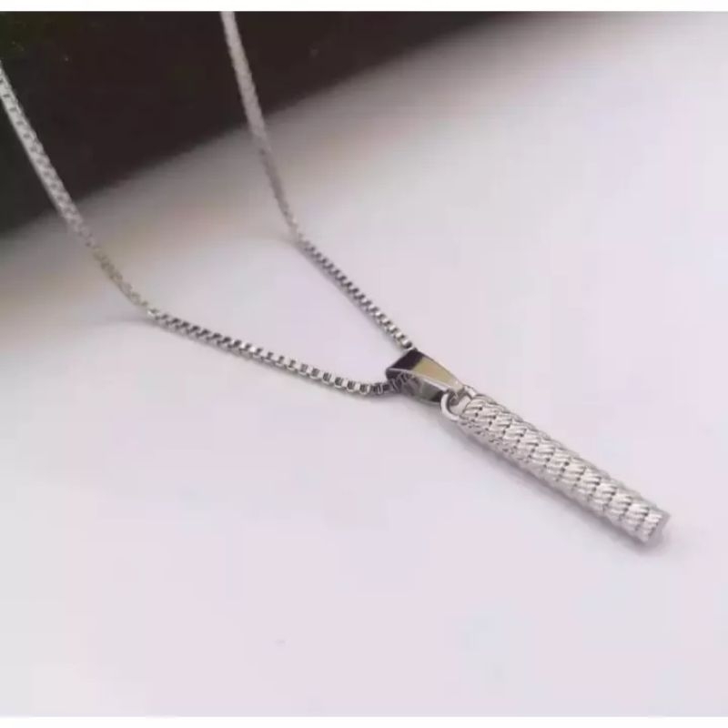 Jual KALUNG TITANIUM LIONTIN BAMBU PRIA WANITA ANTI KARAT | KALUNG ...