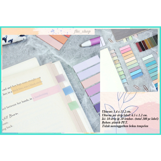 Jual 200 Lembar Sticky Notes Transparan Sticky Notes Marker Label ...