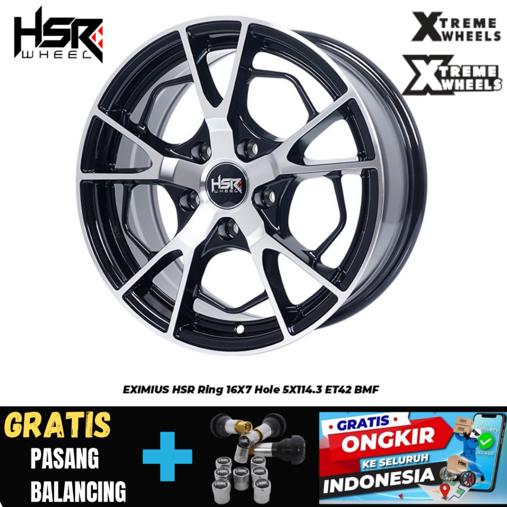 Jual VELG MOBIL RACING R16 HSR EXIMIUS LEBAR 7 RATA BODY LUBANG BAUT ...
