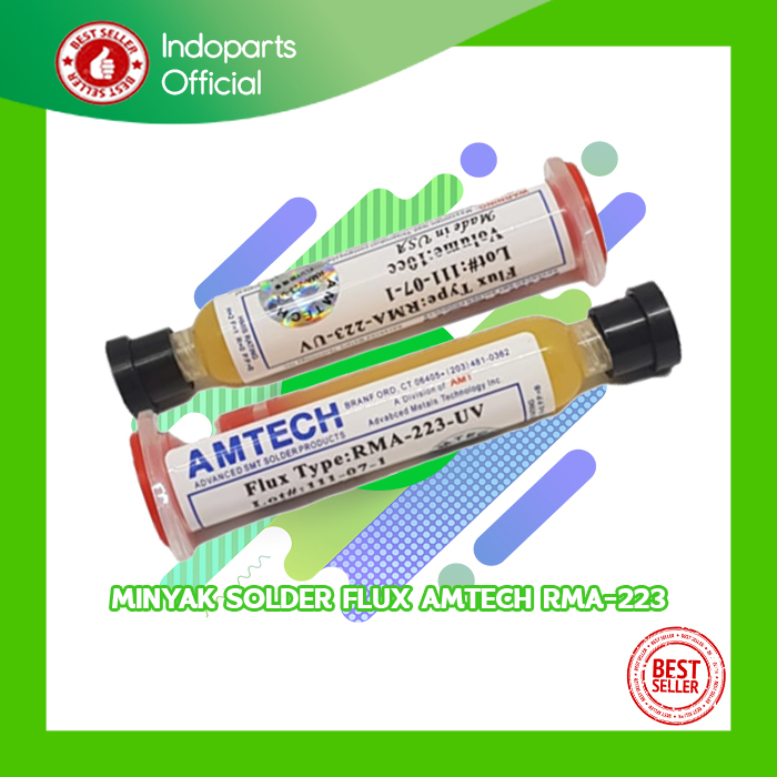 Jual FLUX AMTECH RMA-223 10CC OC ( MINYAK SOLDER ) | Shopee Indonesia