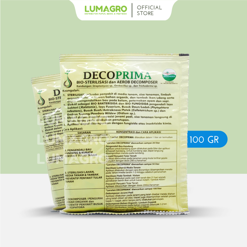 Jual Pupuk Decoprima 100gr Aerob Decomposer Tanah Hayati Organik ...