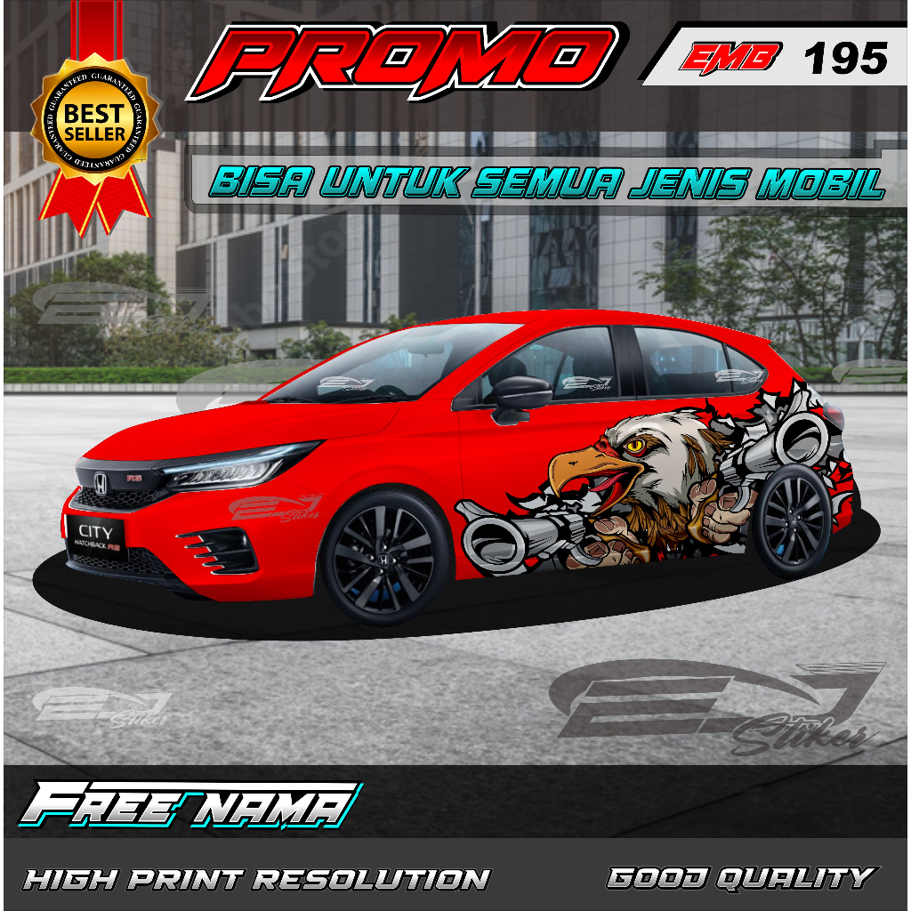 Jual DECAL SEMUA JENIS MOBIL BISA PAKAI DESAIN-STIKER DECAL SISI MOBIL ...