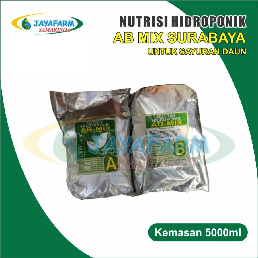 Jual Pupuk Nutrisi Hidroponik Bubuk AB Mix Surabaya Sayuran Daun ― 5 ...