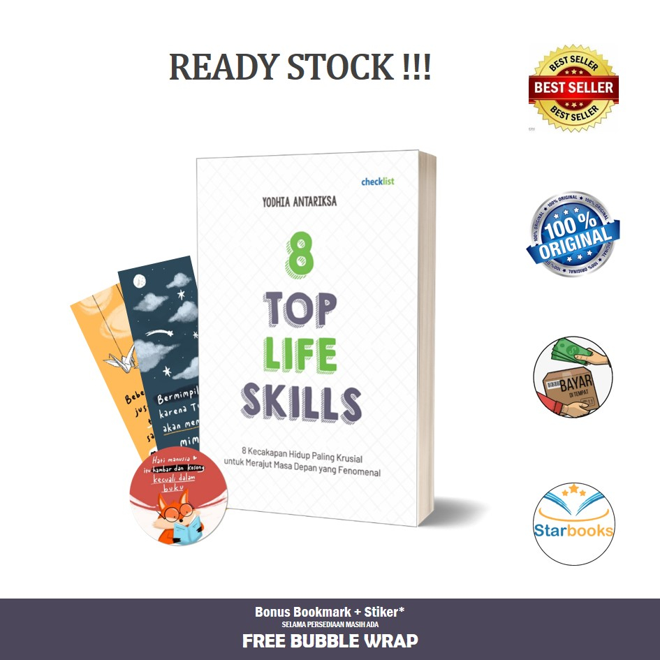 Jual Buku 8 Top Life Skills: 8 Kecakapan Meraih Masa Depan - Checklist (Motivasi) | Shopee Indonesia