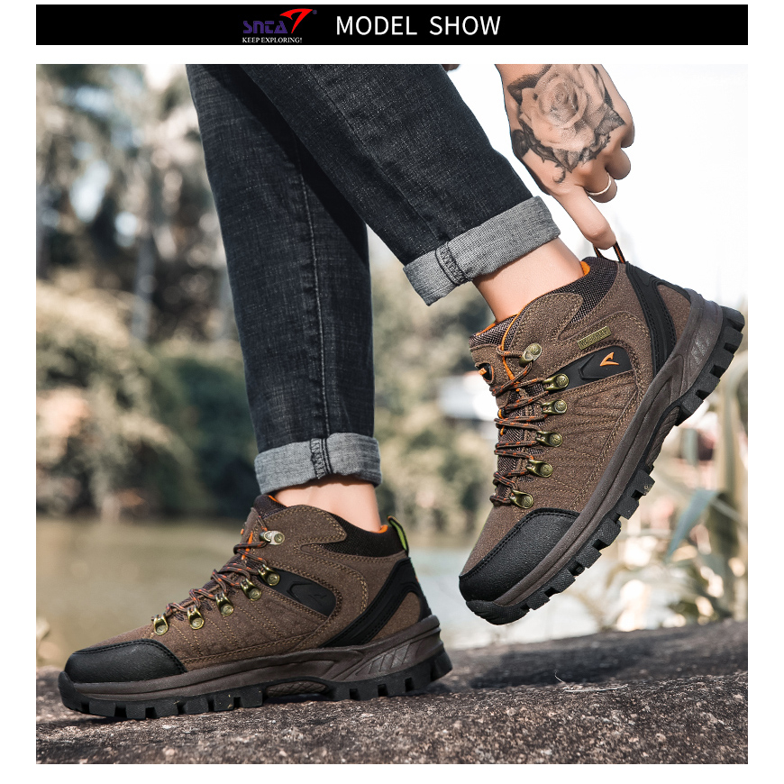 Jual Sepatu Gunung SNTA 505 Brown Boots Camping Adventur Outdoor Hiking ...