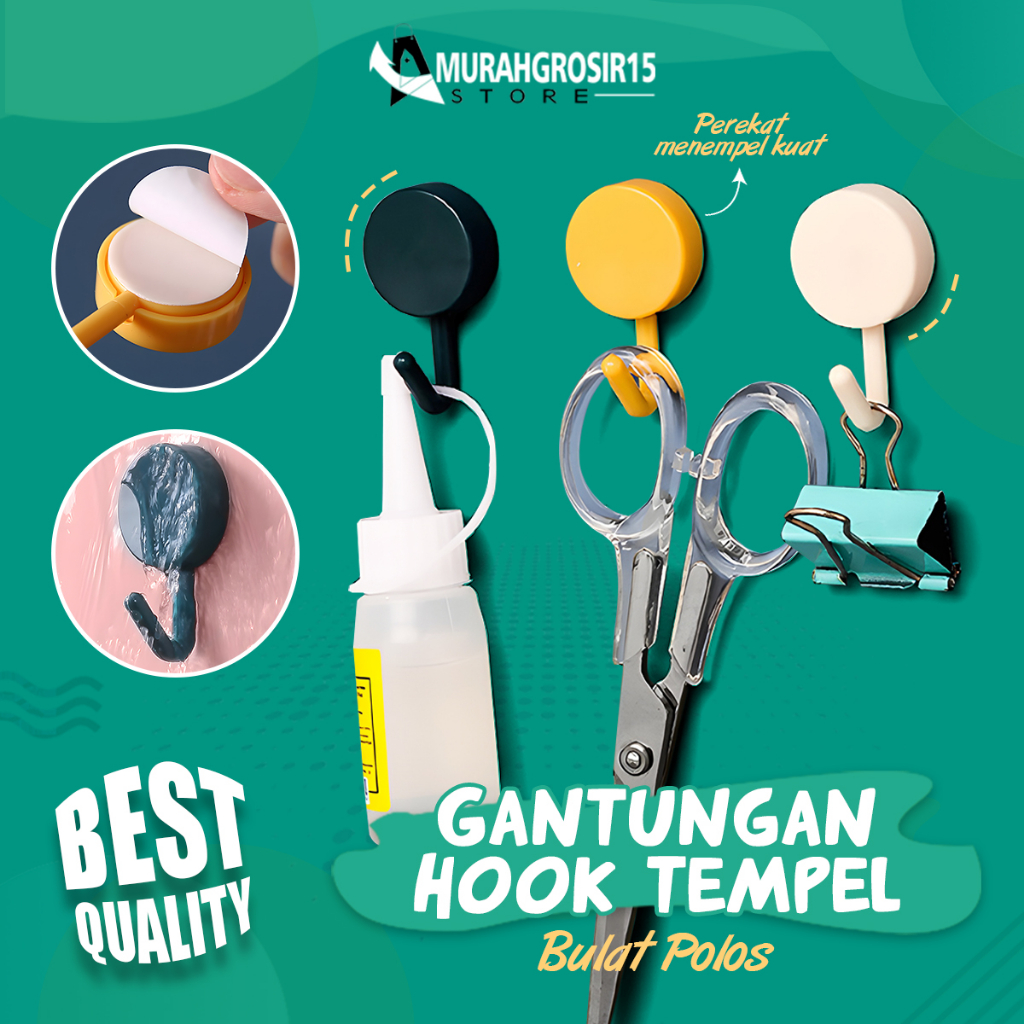 Jual Gantungan Hook Kait Warna Warni Multifungsi Tempel Serbaguna ...