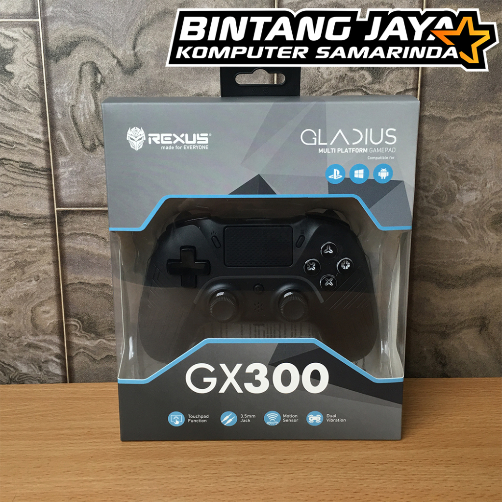Jual Gamepad Rexus GX300 Wireless Bluetooth PC Android PS4 - Black ...