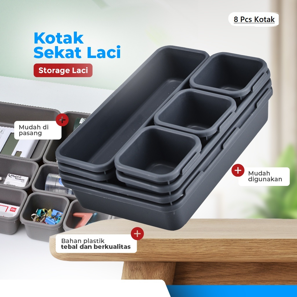 Jual BNBS / KOTAK PEMBATAS 8 PCS / Organizer Divider Case Organizer ...