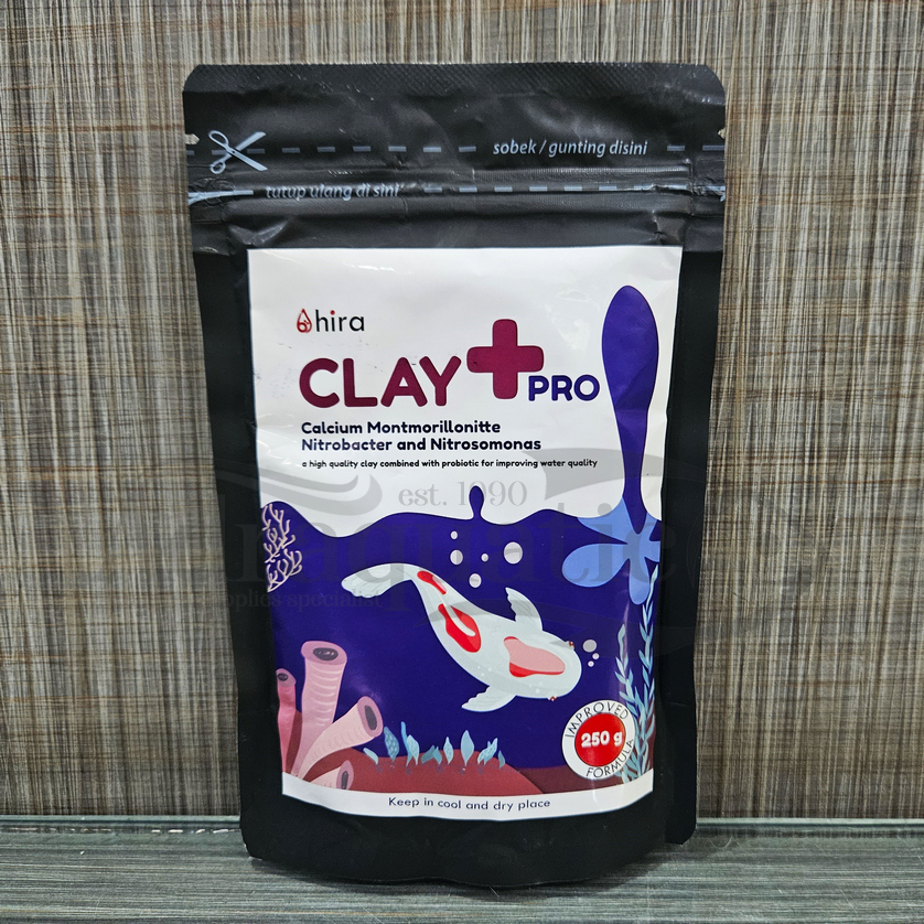 Jual HIRA CLAY+ PRO 250GR PENJERNIH AIR PLUS BAKTERI STARTER CLAY KOI ...