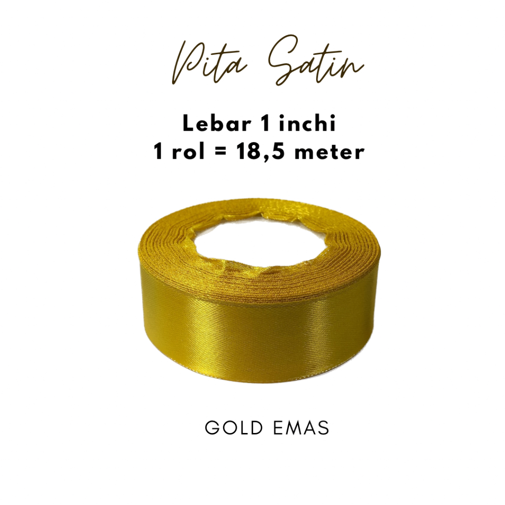 Jual Pita Satin 1 inch Roll Pita Satin 2.5 cm per roll Pita Hampers ...