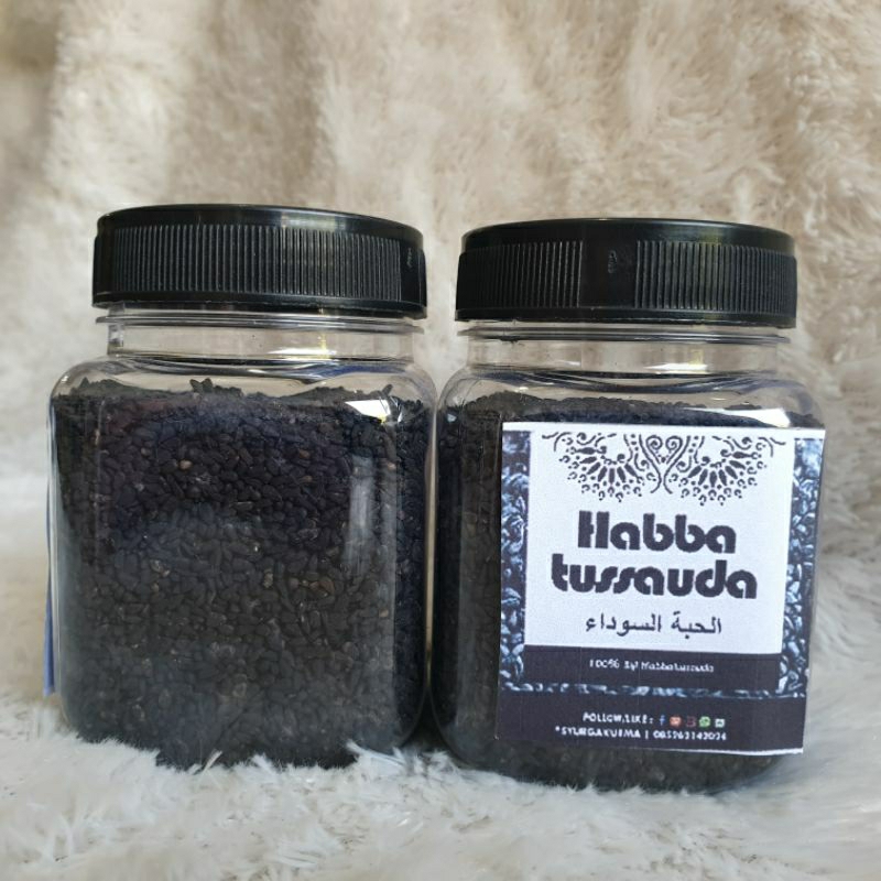 Jual biji habbatussaudah kemasan toples | biji jintan hitam original ...